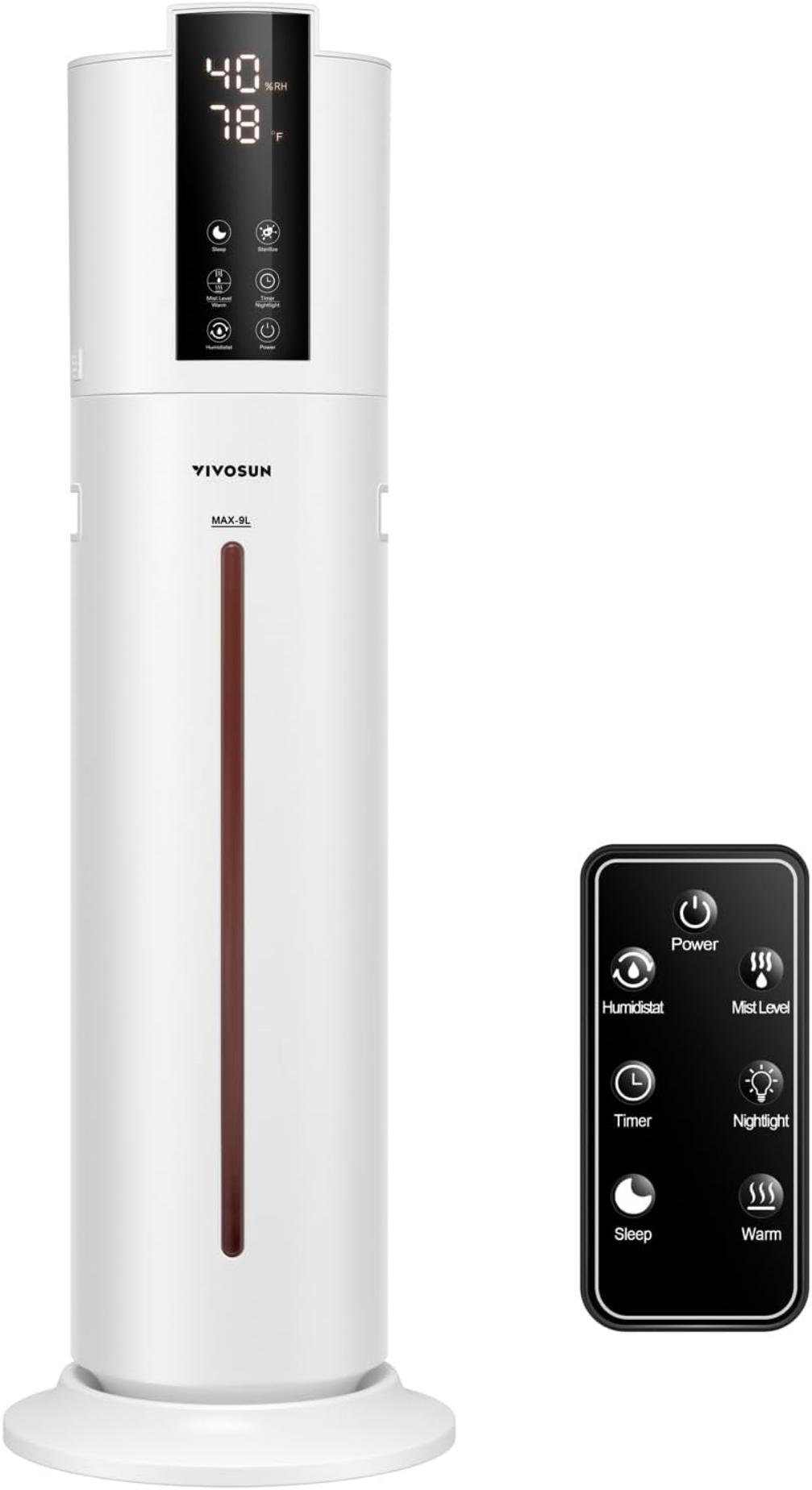 VIVOSUN 2.3 gal. Cool and Warm Mist Ultrasonic Humidifier | Wayfair