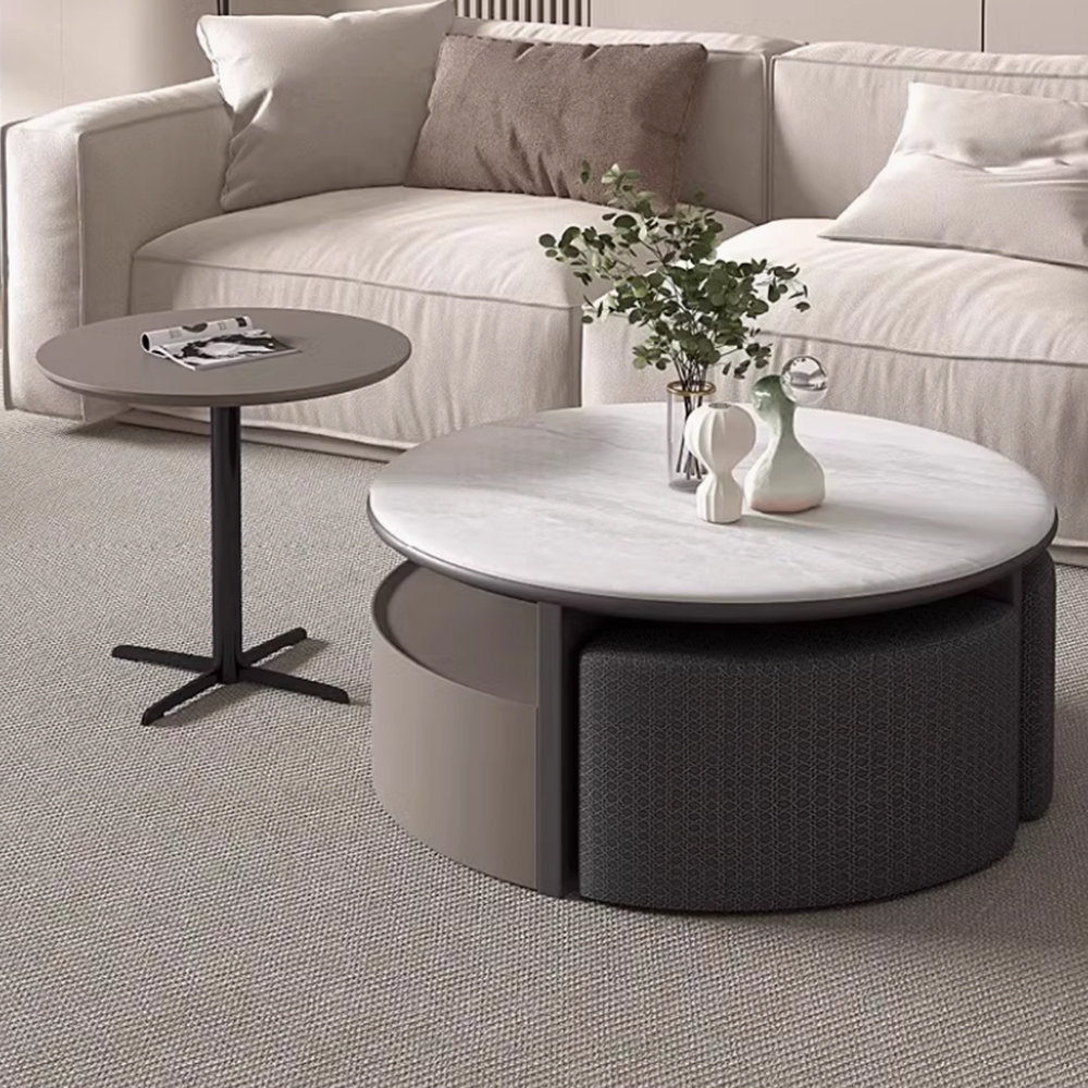 Orxva Galaxy Light luxury design sense round coffee table | Wayfair