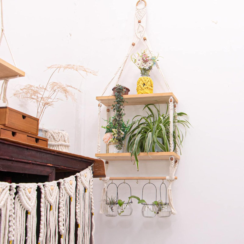 Mercer41 Jenal 2 Piece Wood Floating Shelf | Wayfair