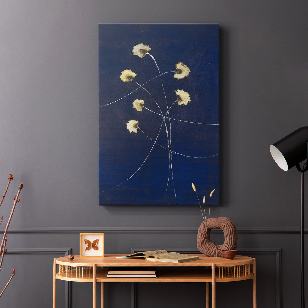 Alcott Hill® Indigo 2 -Gallery Wrapped Cavas | Wayfair