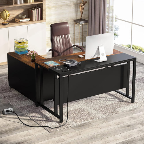 Executive L-Shaped Desks You'll Love | Wayfair