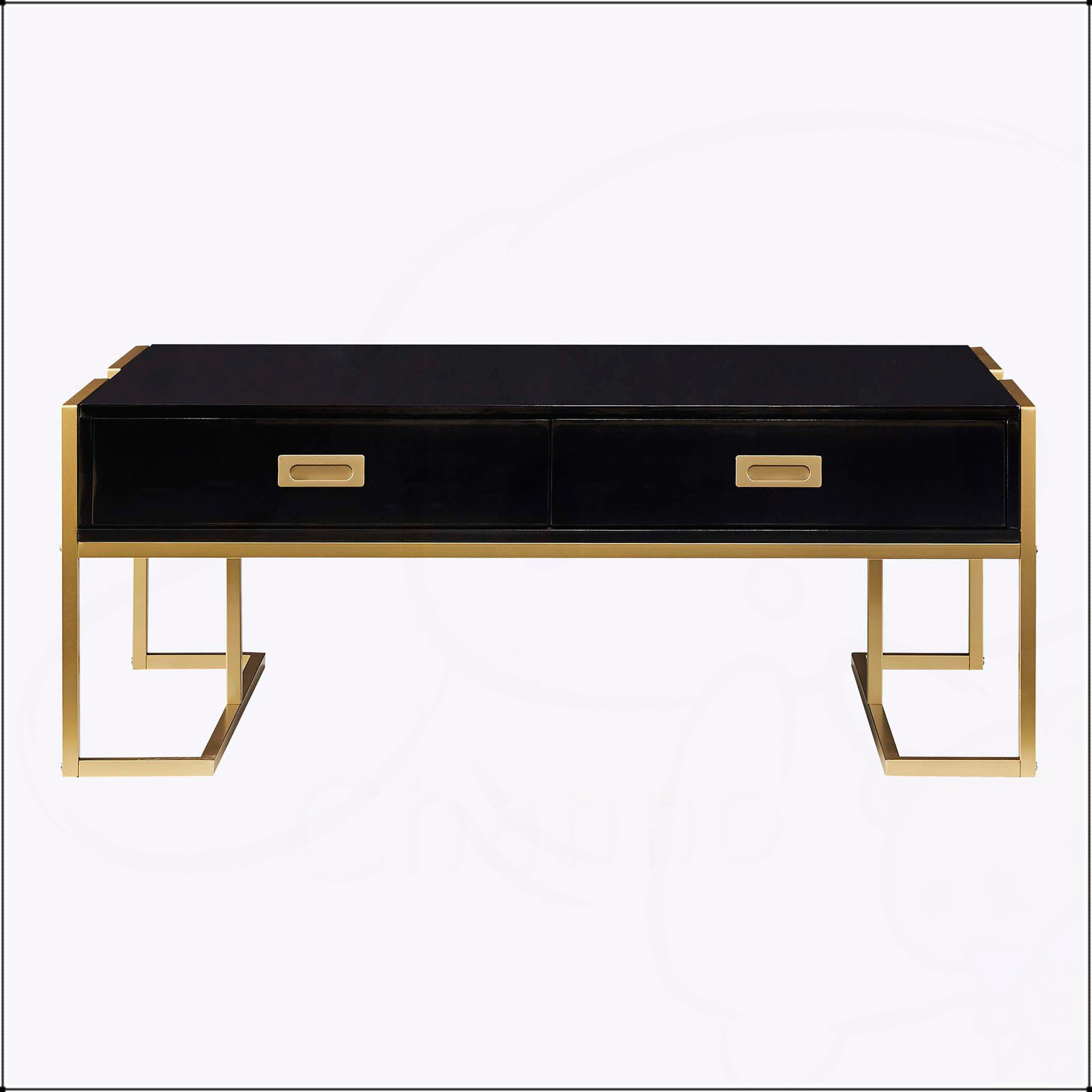 Mercer41 Modern Rectangular Coffee Table with 4 Spacious Drawers and ...