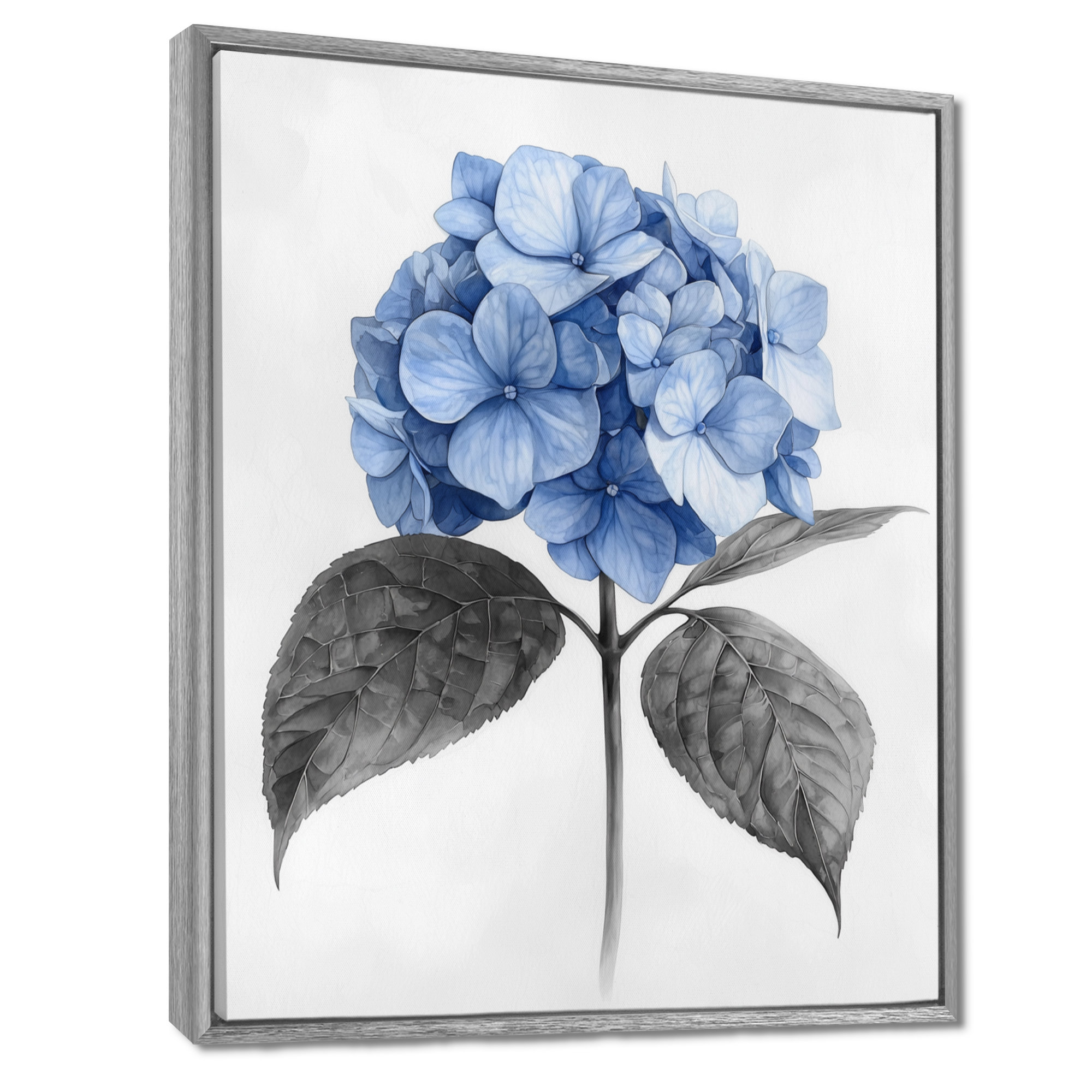 Ebern Designs Hydrangea In Monochrome Garden II - Hydrangea Wall Art ...