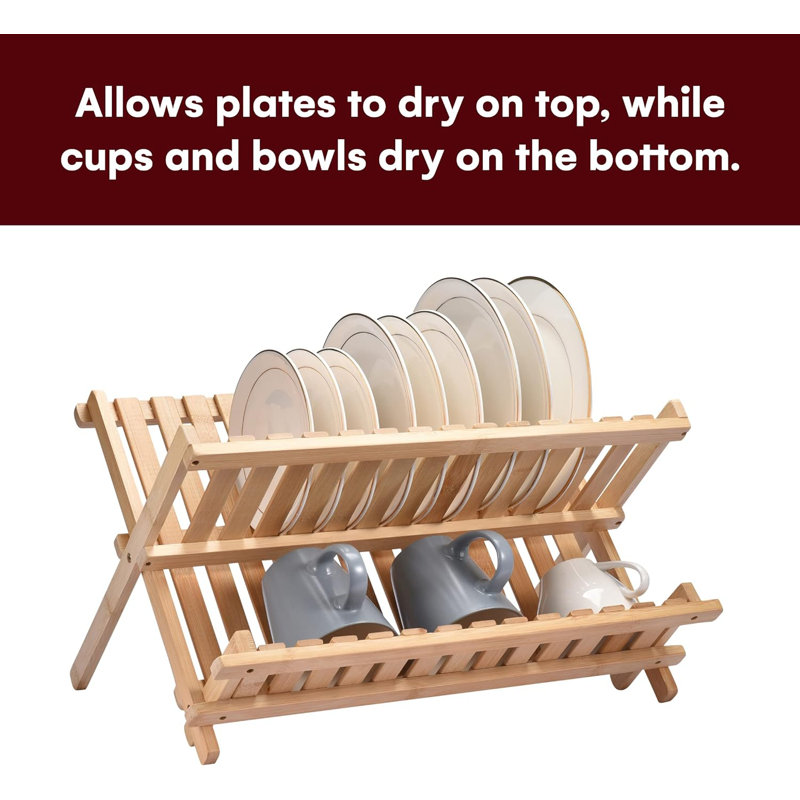 Shimano Bamboo Dish Rack | Wayfair