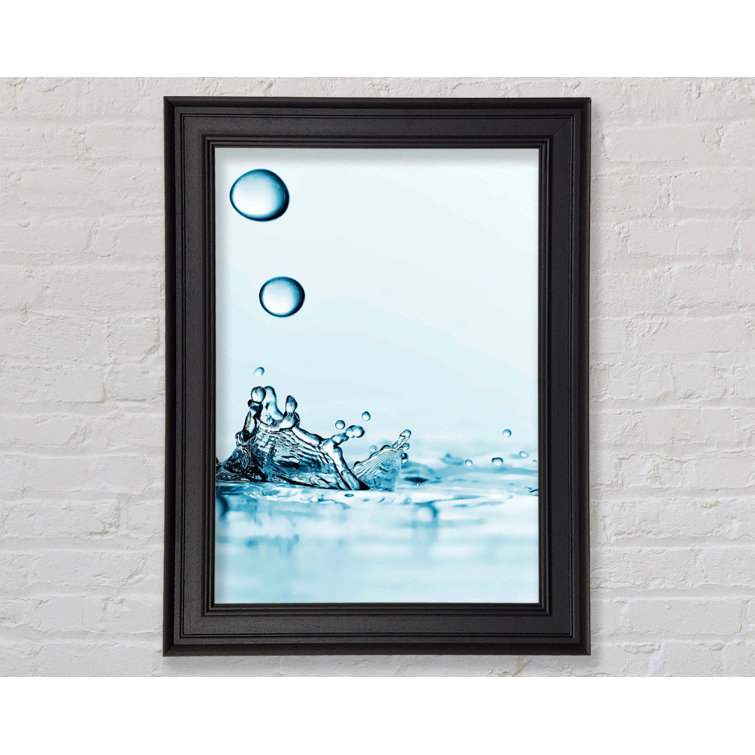 Highland Dunes Blue Water Droplet Splash - Picture Frame Art Prints ...