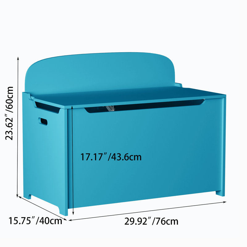 Ebern Designs Patrekur 29.90" Storage Bench,Wooden Toy Box/Bench with ...