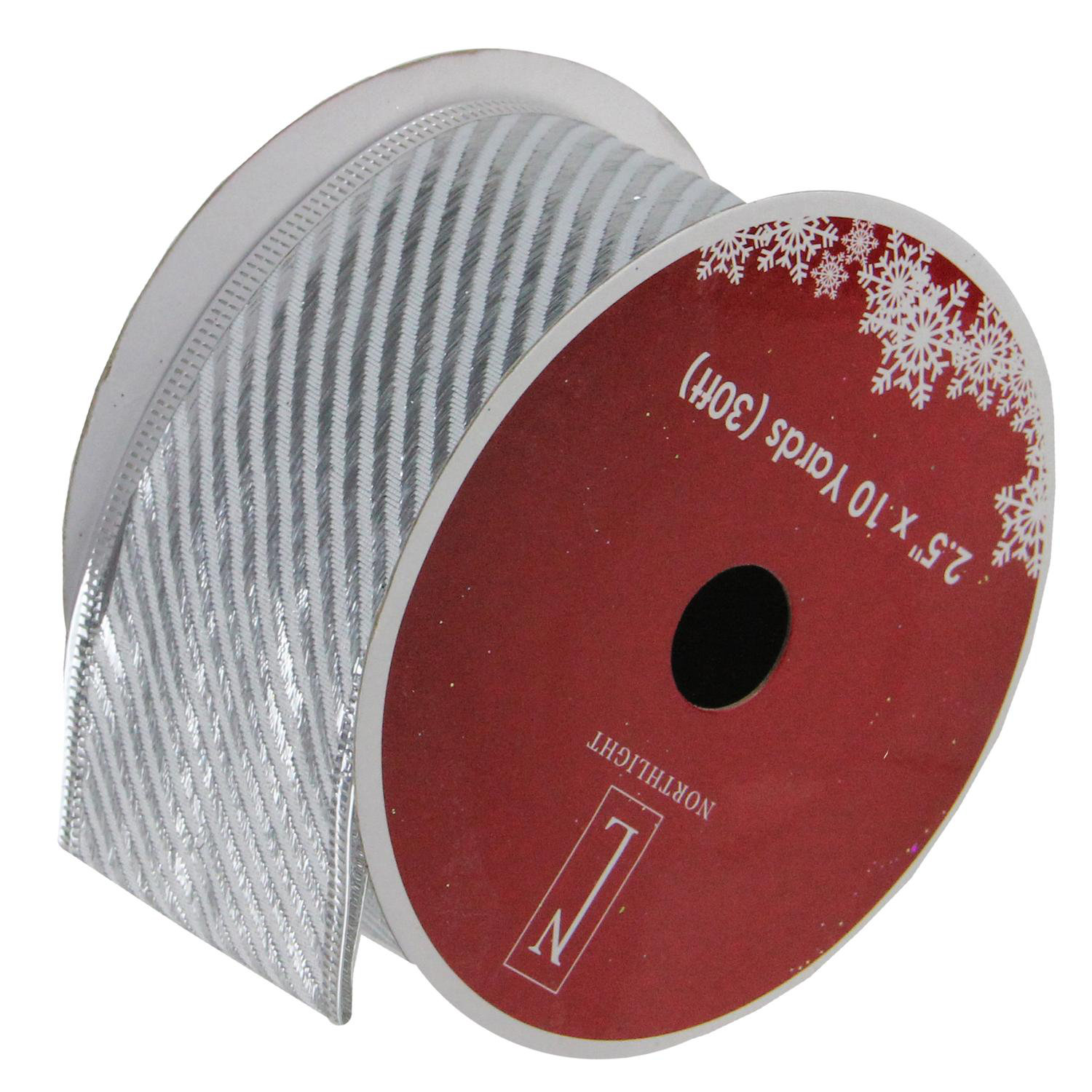 Northlight Seasonal Striped Wired Christmas Craft Ribbon Spools 2.5" x ...