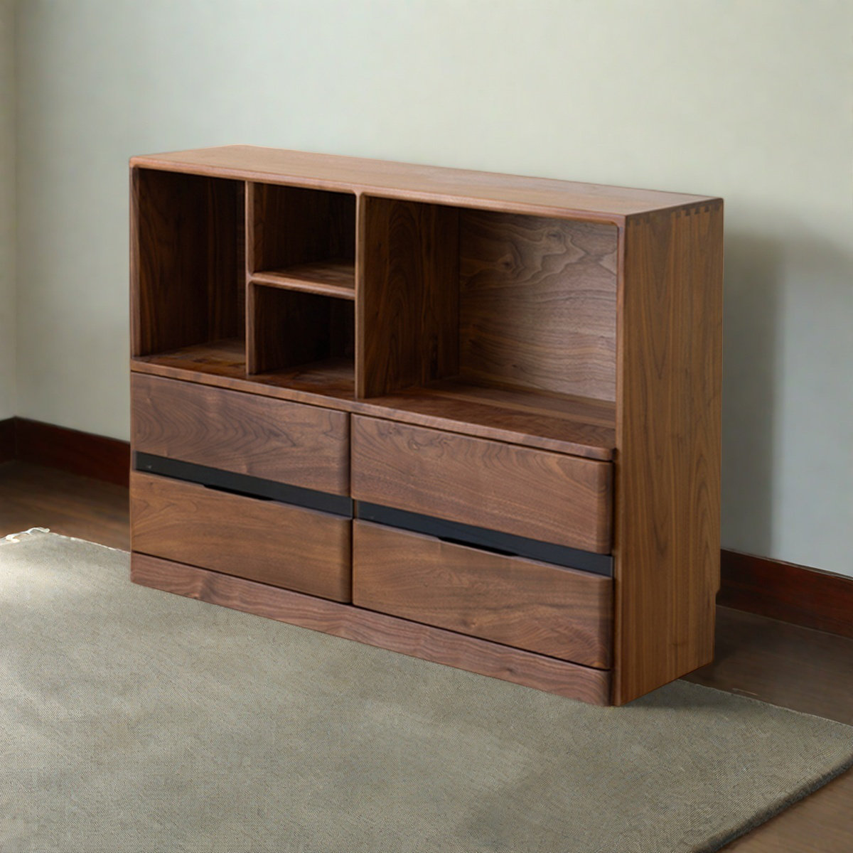 Licalilo Black Walnut Wood Multi-functional Storage Cabinet | Wayfair