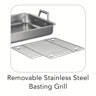 Tramontina 16.94 in. Stainless Steel Prima Lasagna Gourmet Roasting Pan ...