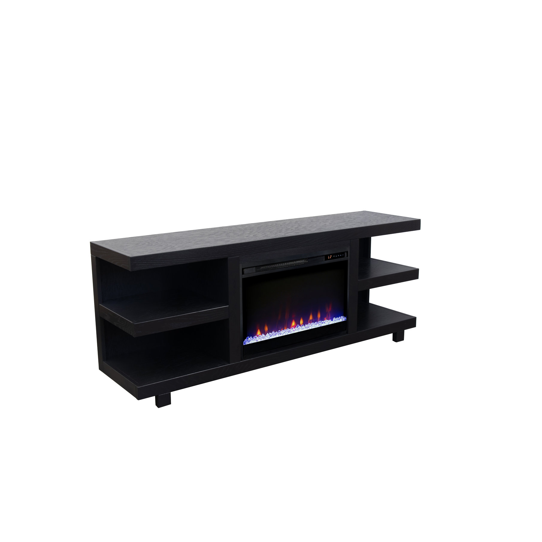 Latitude Run® 75 Inch Tv Fireplace Unit, Cable Managed, Clove Finish ...