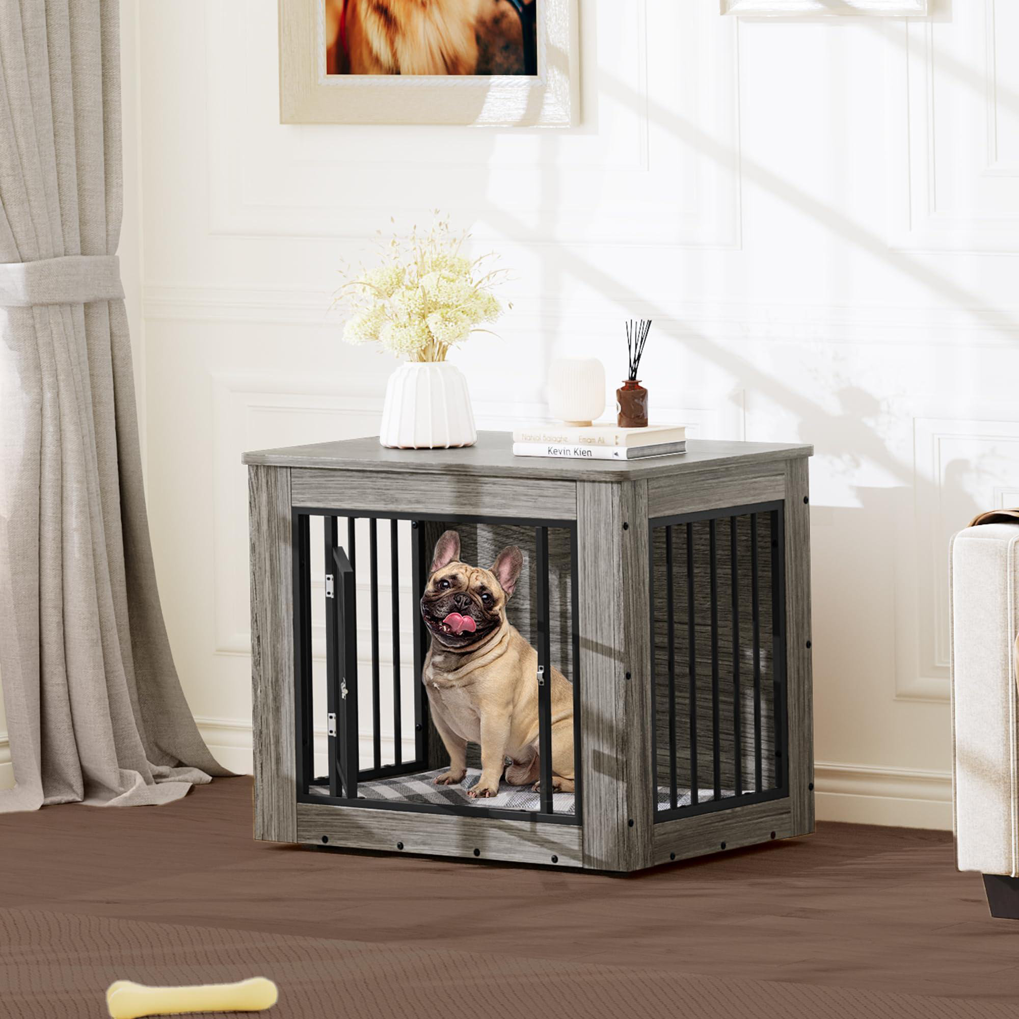 Tucker Murphy Pet™ Dog Crate Furniture For Medium Dogs, 2-In-1 Iron ...