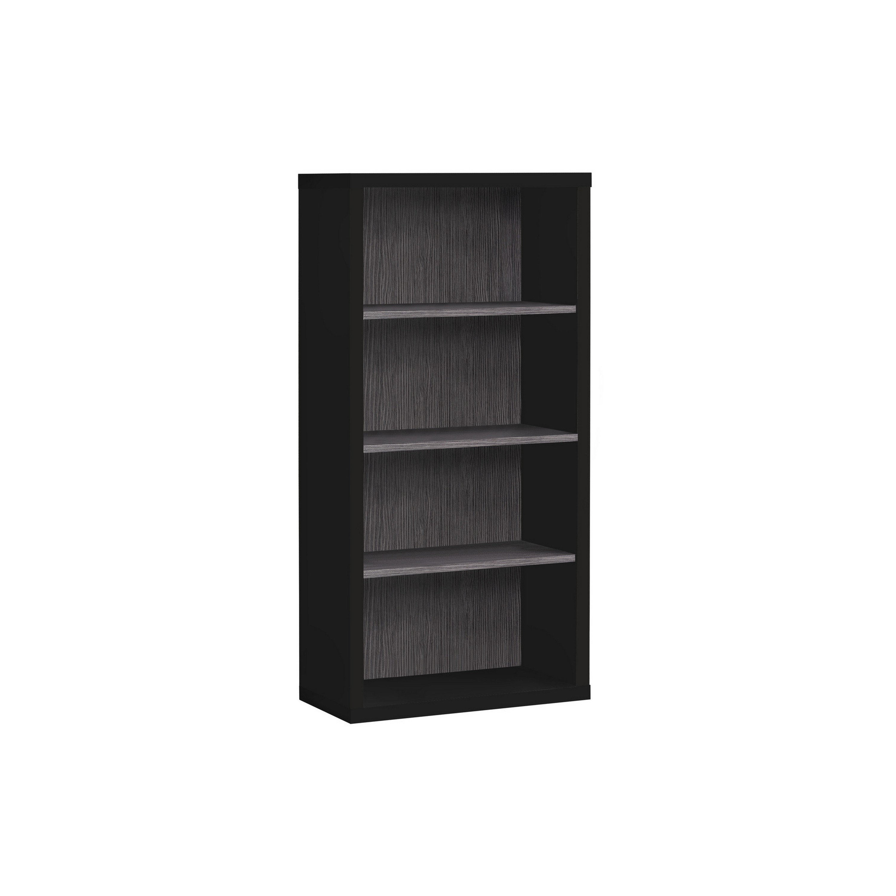 Benjara Meny 48 Inch Bookcase, 4 Wide Display Shelves, Solid Plinth ...