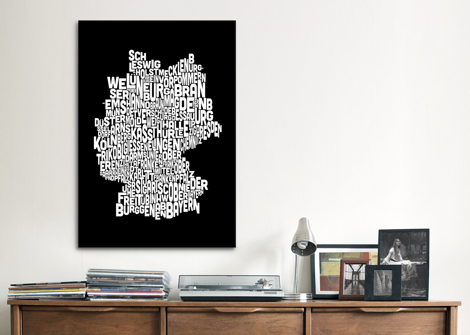 Ebern Designs 'Text Map of Germany' by Michael Tompsett Graphic Art on ...