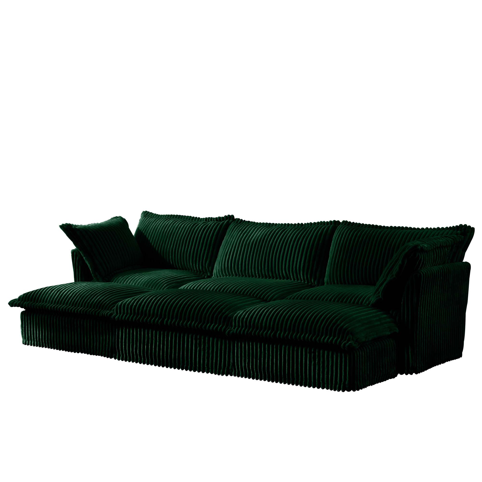 Latitude Run® Kaiser 3-Seater Slipcovered Sectional Sofa with 3 ...