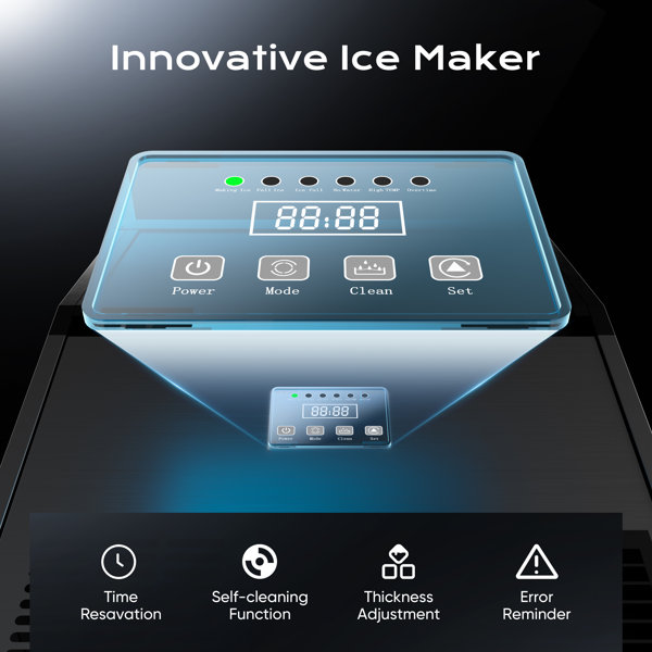 Coolake Commercial Ice Maker Machine 200lbs/24h, Air Cooled Under ...