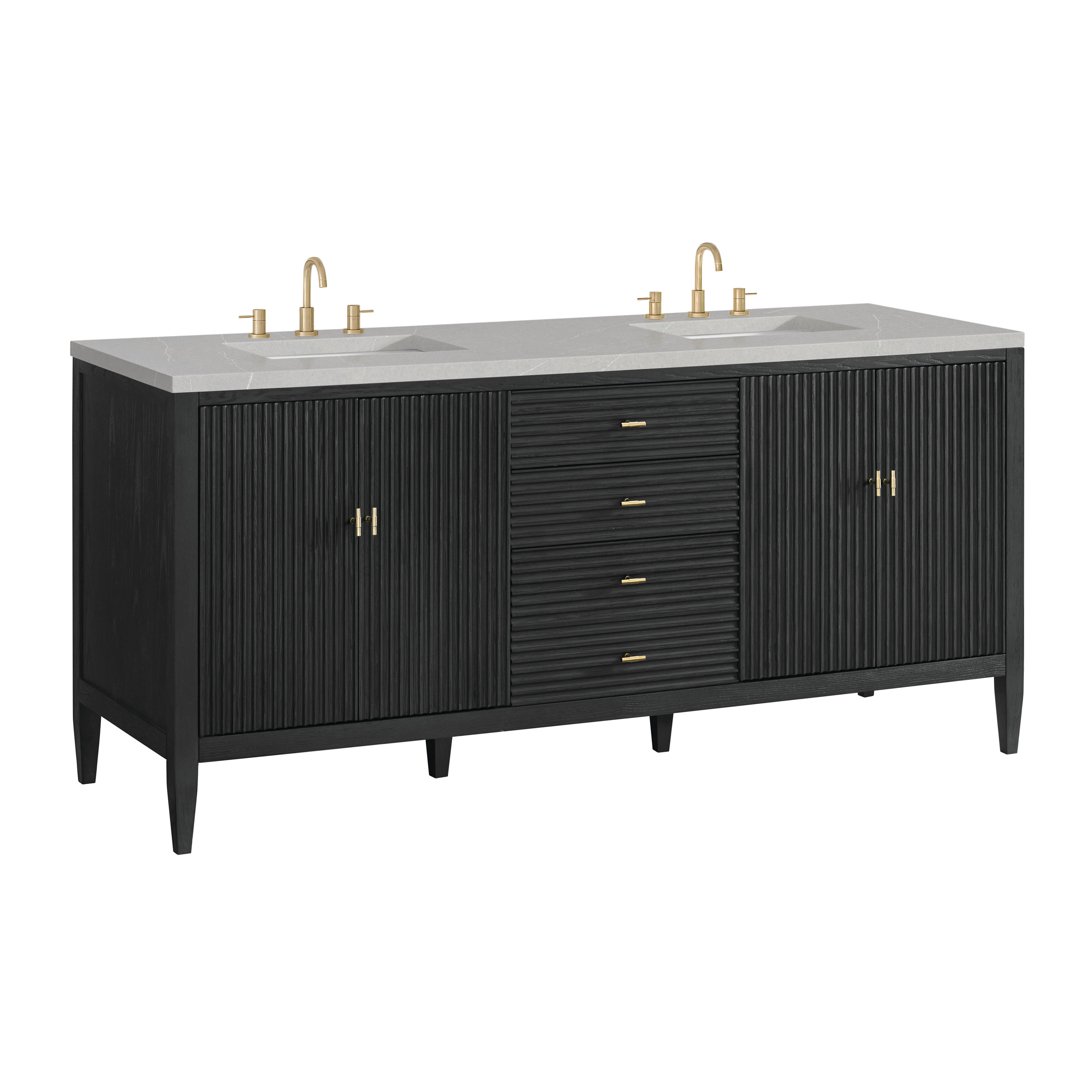 James Martin Vanities Myrrin 72" Double Bathroom Vanity Set | Wayfair