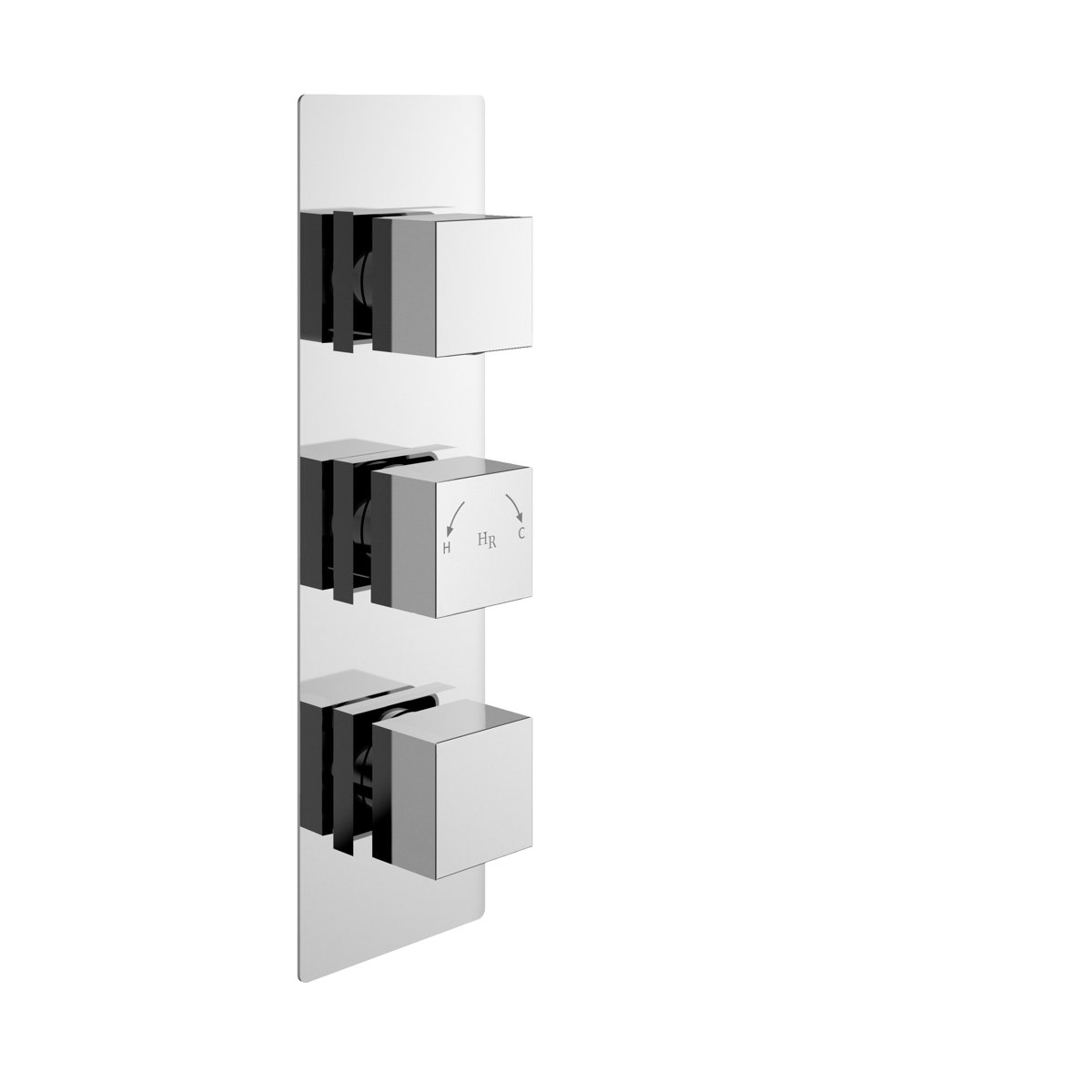 Hudson Reed Square Valves Triple Concealed Diverter Shower Valve ...