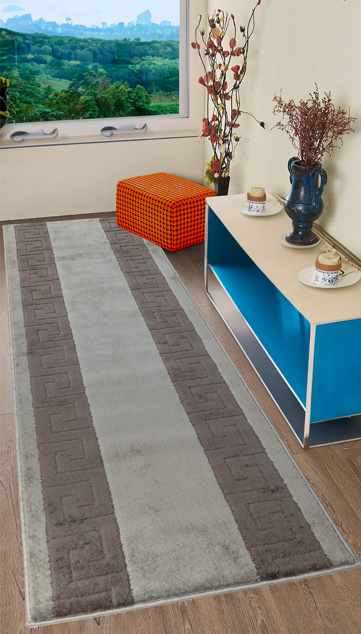 Red Barrel Studio® Soft Medium Pile Anti Slip Antibacterial Greek ...