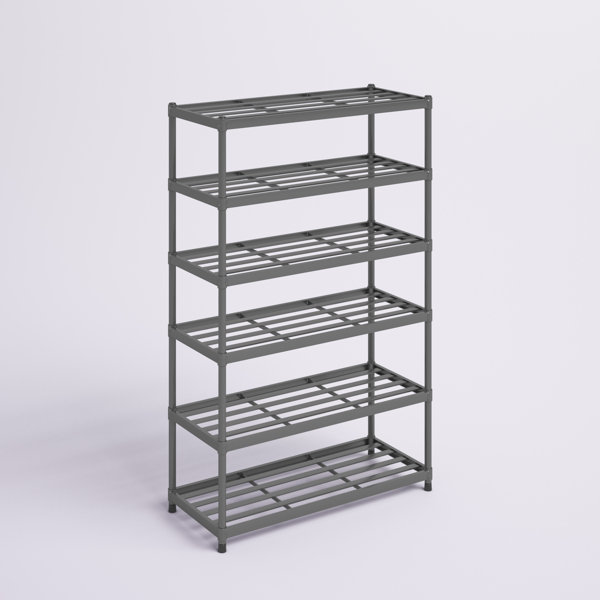 TRINITY Dark Gray 6-Tier Slat Shoe Rack | Wayfair
