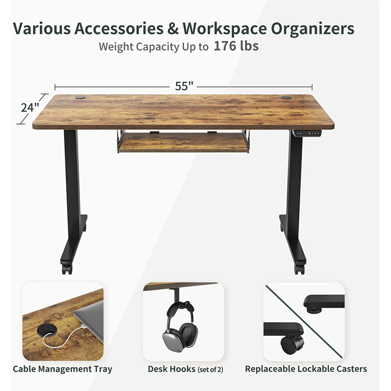 Inbox Zero Iya Desk & Reviews | Wayfair