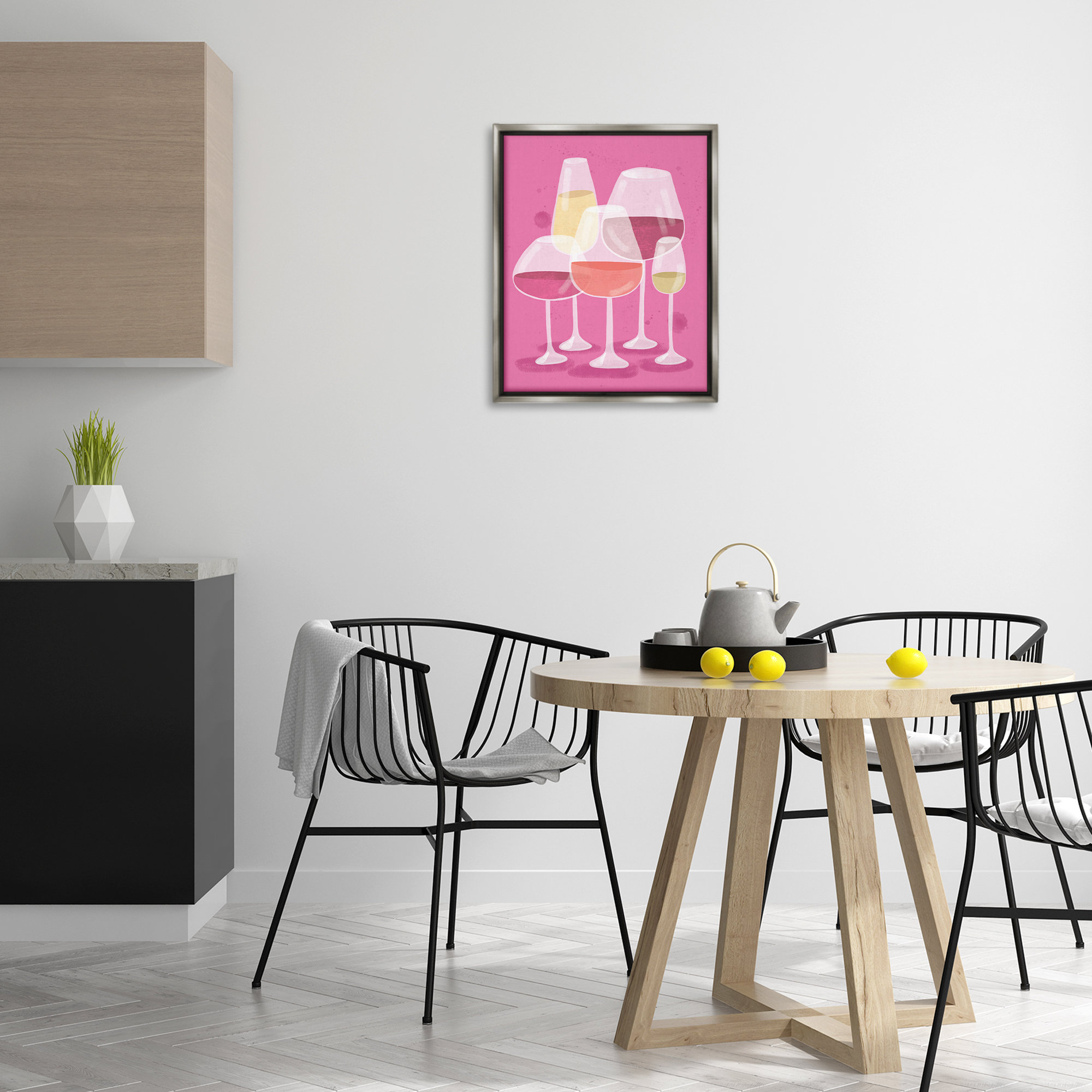 Lark Manor™ Varied Wine Glasses Framed Floater Canvas Wall Art by ...