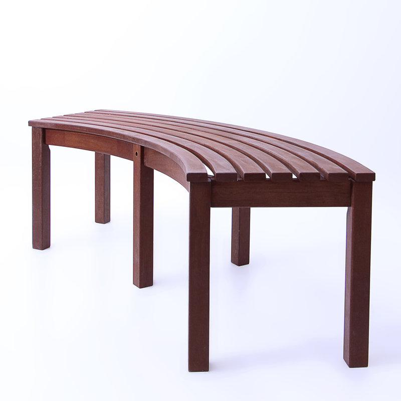 Cambridge Casual Malibu Mahogany Curved Outdoor Bench & Reviews | Wayfair