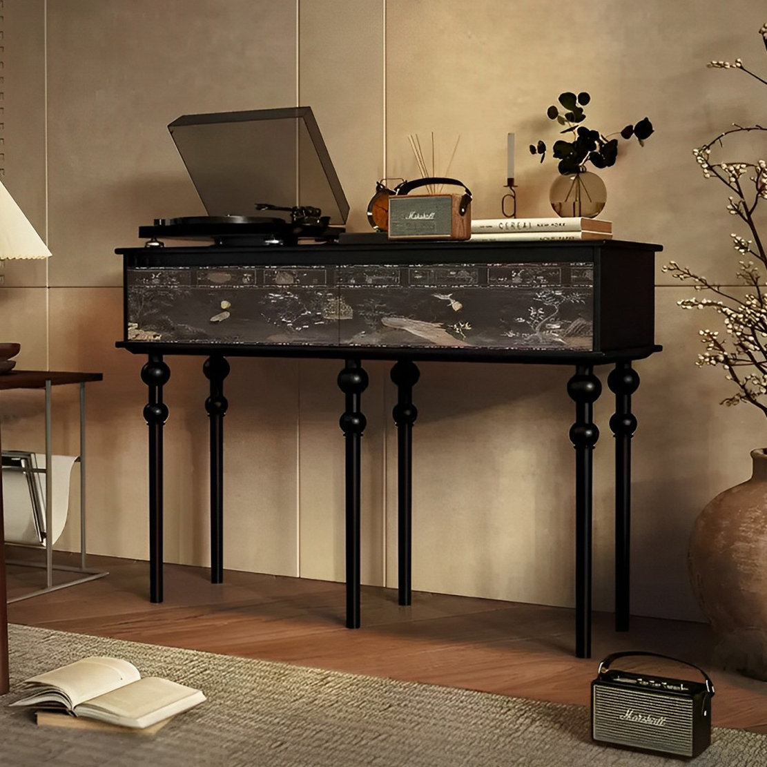 Liu's ink furniture Retro Minimalist Multifunctional Console Table ...