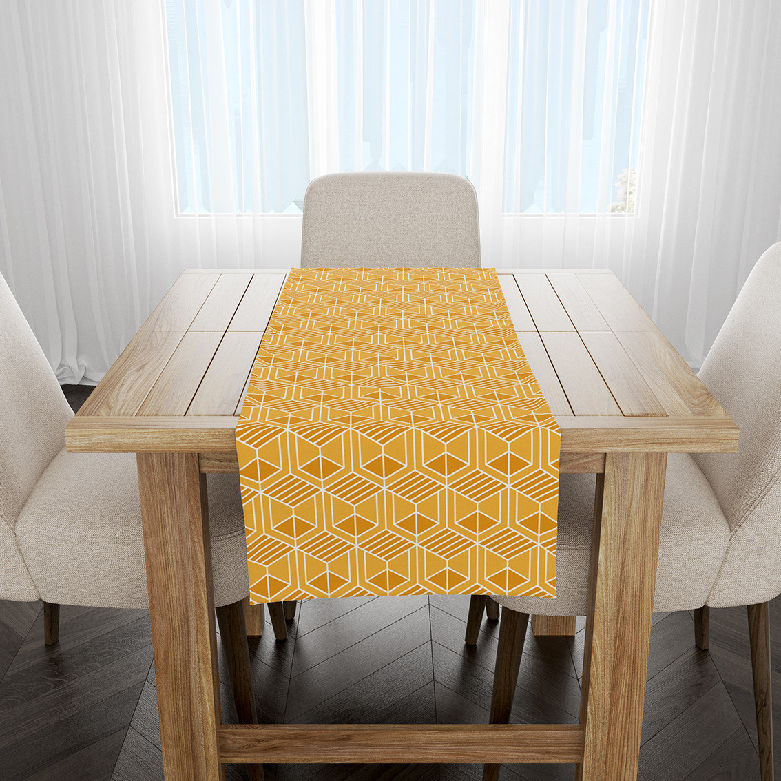 East Urban Home Kenbridge Geometric Table Runner | Wayfair