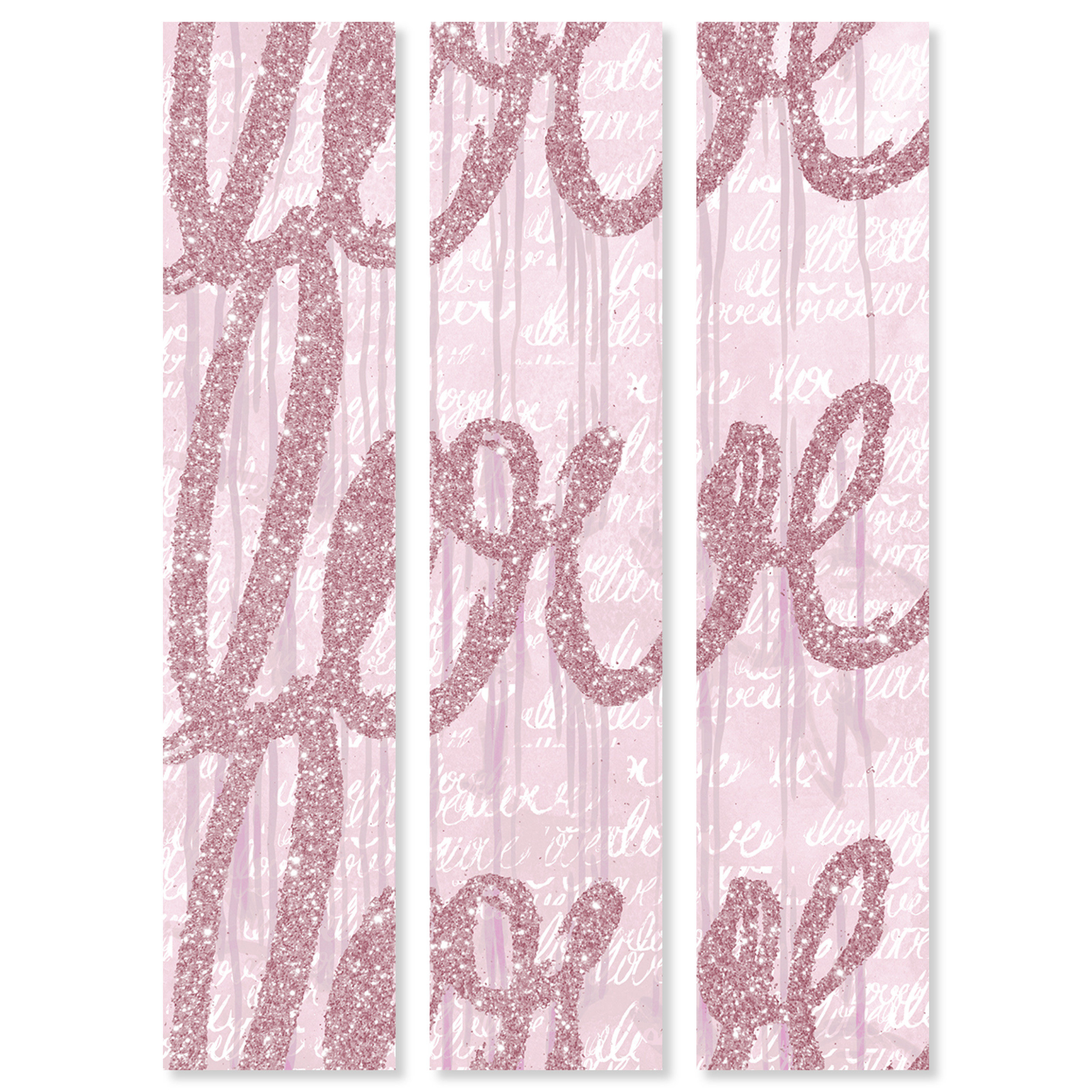 Oliver Gal Prints Round and Round Tall Blush Glitter, Romantic Glam ...