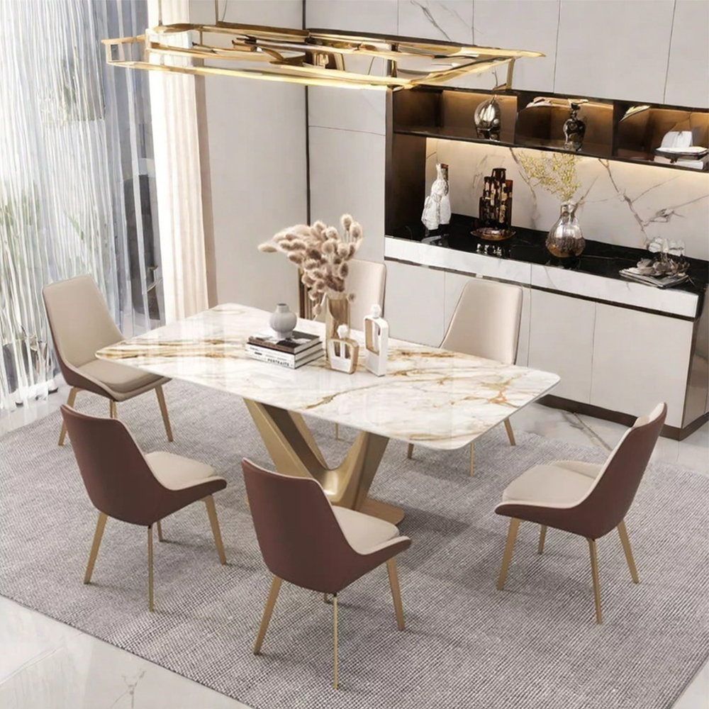 A Zoetic Home Light luxury modern creative home table and chair | Wayfair