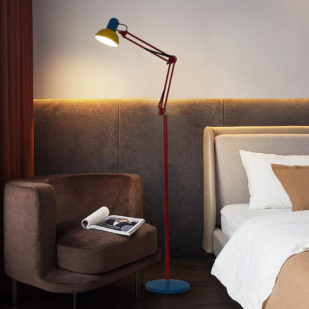Ivy Bronx Adjustable Jointed Floor Lamp with Height - Adjustable ...