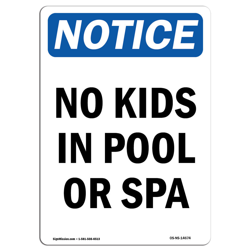 SignMission No Kids in Pool or Spa Sign | Wayfair