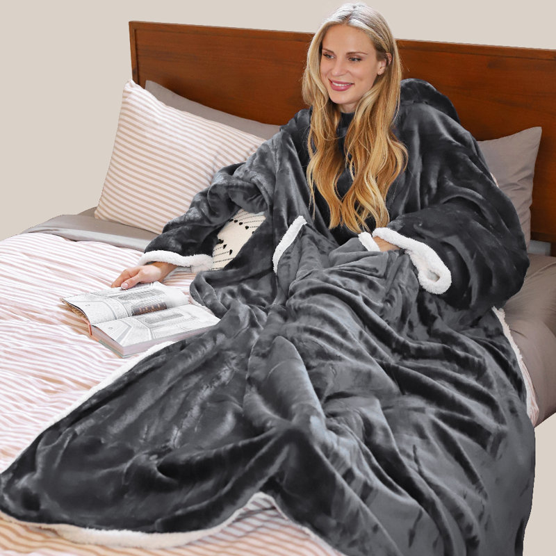fleece throw and robe
