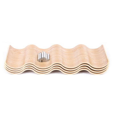 Lark Manor Cotaco 4 Layer Wooden Wave-Shaped Freestanding Wine Rack ...