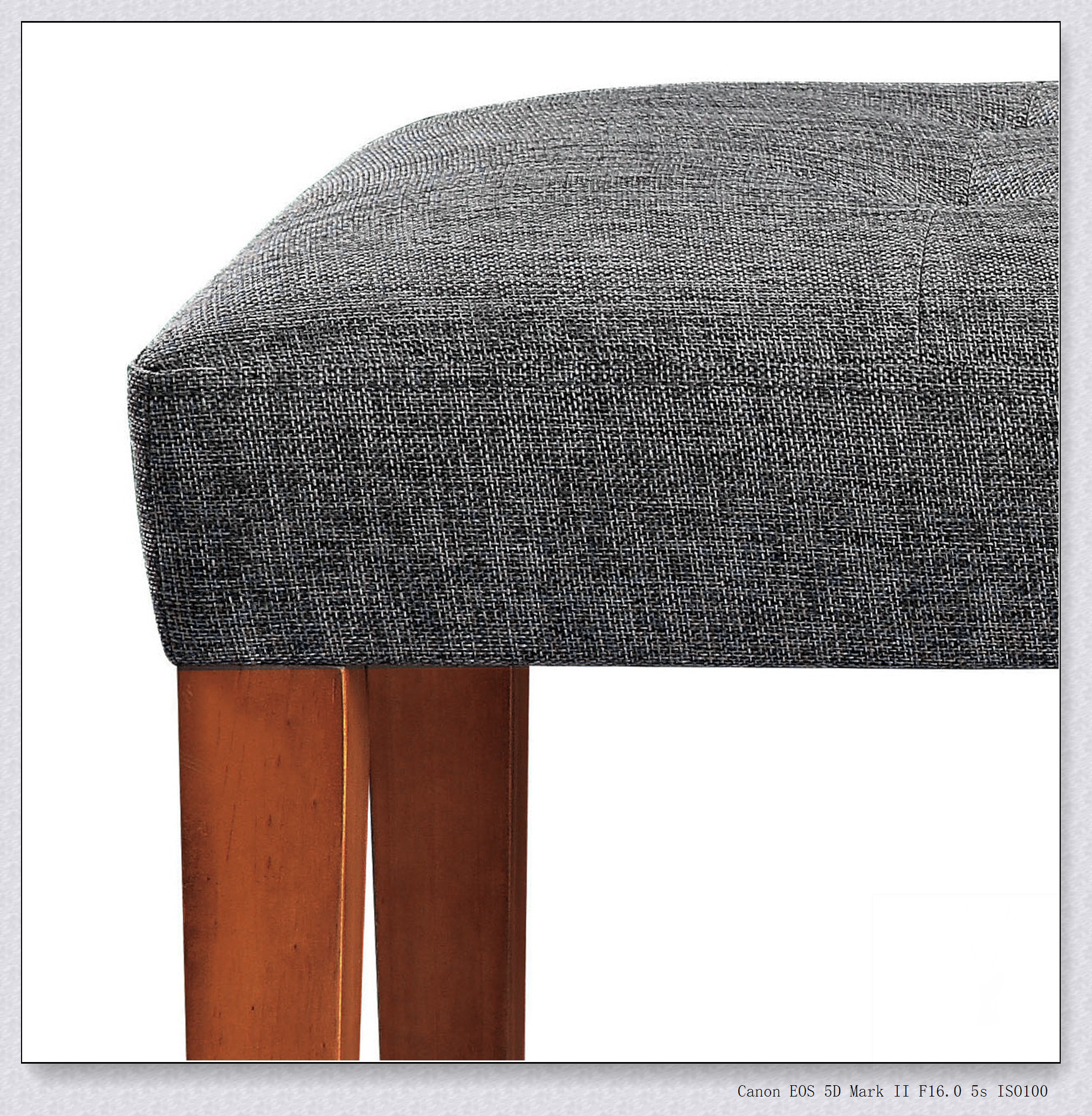 Latitude Run® Charla Fabric & Oak Finish Bench Simple design ...