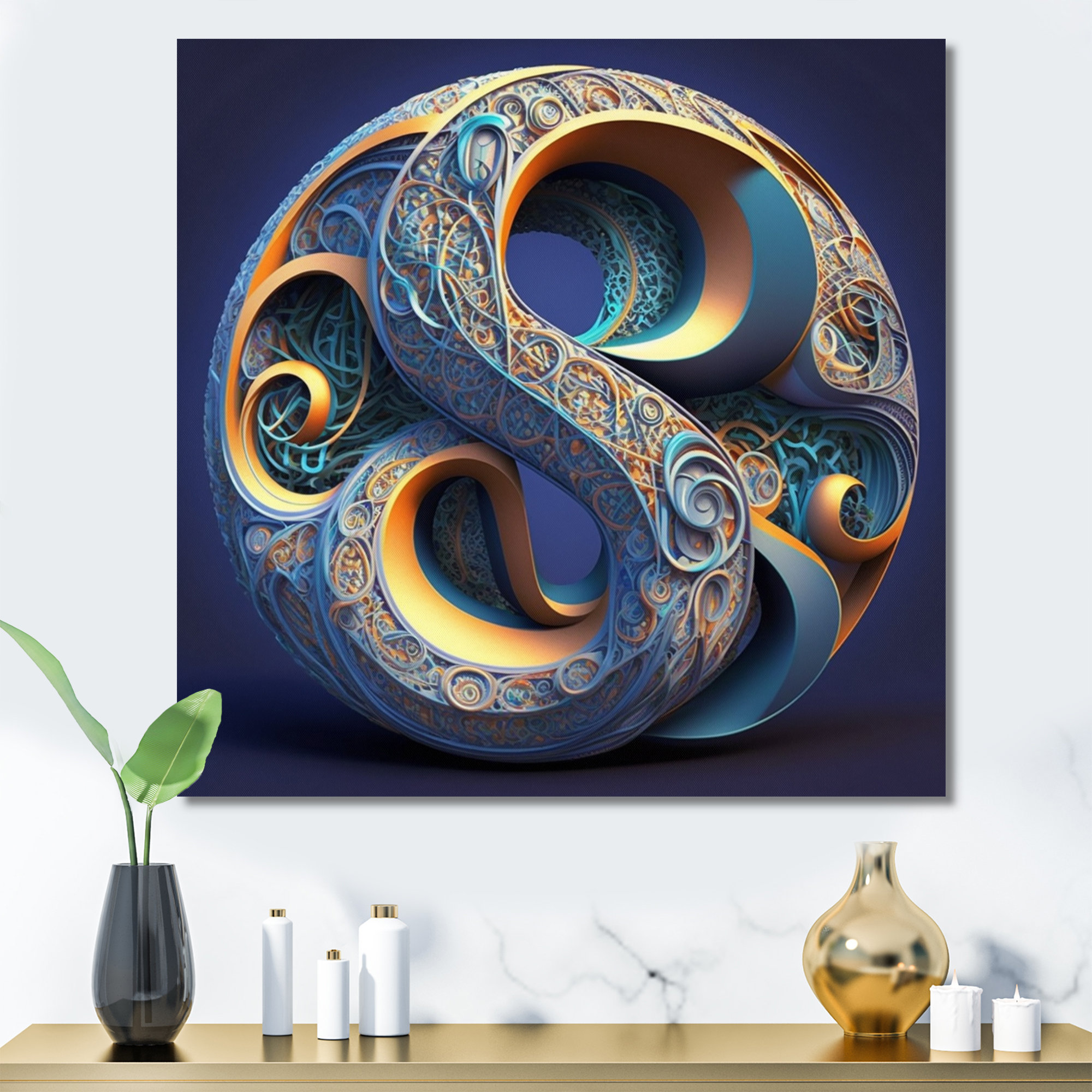 Ebern Designs Circular Infinitiy Lemniscate In Retro Colors I - Modern ...