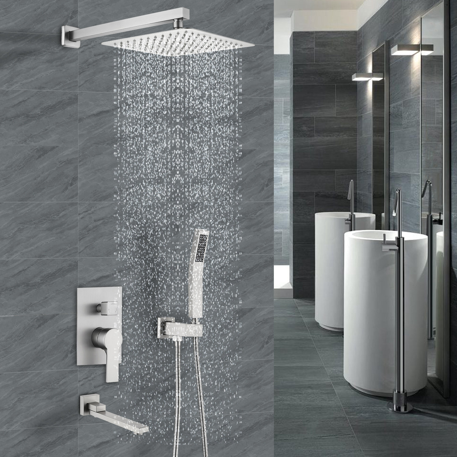 HHK HOME Shower System Wall Mounted | Wayfair