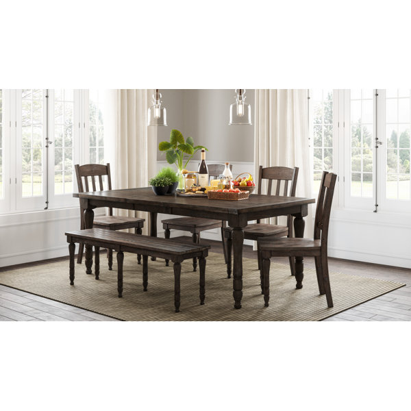 Lark Manor Aashma Lark Manor 6 Piece Farmhouse Dining Table Set ...