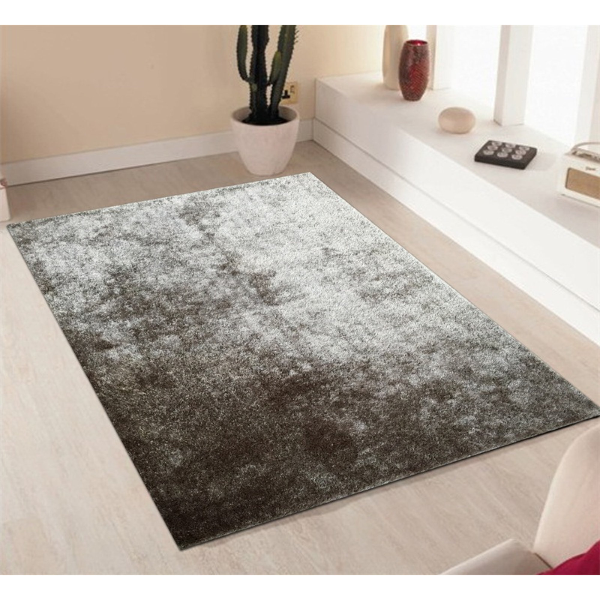 17 Stories Volga Hand Tufted Rectangle 5' x 7' Area Rug in Gray | Wayfair