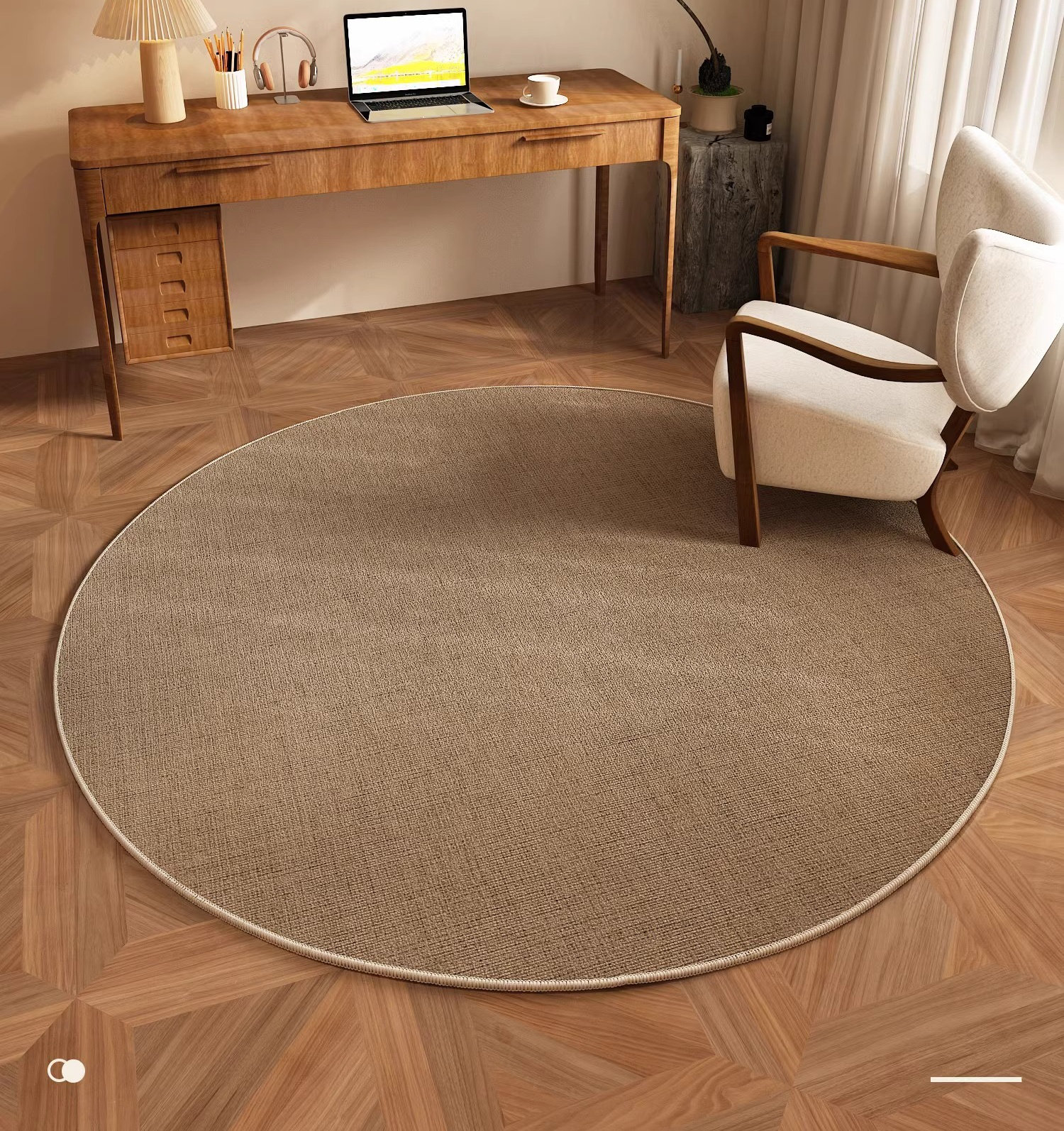 PURHOC Circular Carpet, Computer Chair, Swivel Chair, Study, Living ...