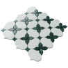 Supreme Tile Clover Bloom 11.82 in. x 11.82 in. Floral Polished Marble ...