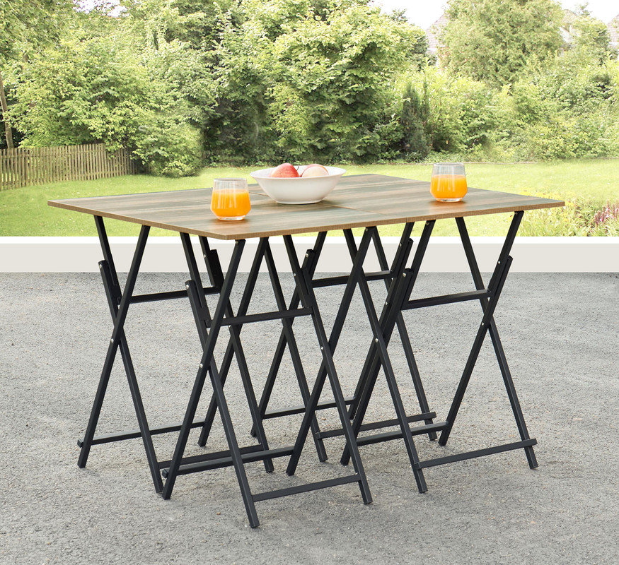 IRHOMA 4 - Piece No - Assembly - Necessary TV Tray Set with Stand for ...