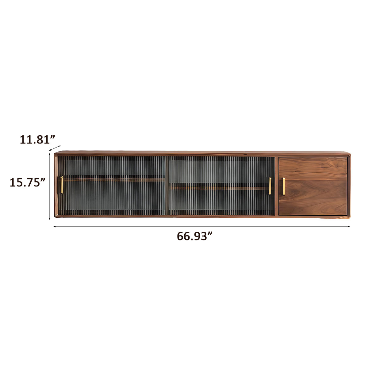 Organix Pattern 66.93"North European Black Walnut Solid Wood Wall ...