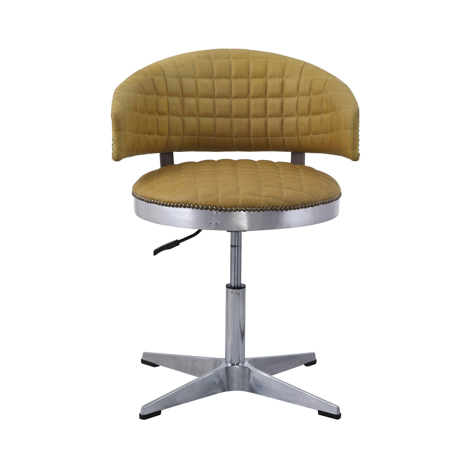 Simple Relax Top Grain Leather Adjustable Chair With Rivets Details In ...