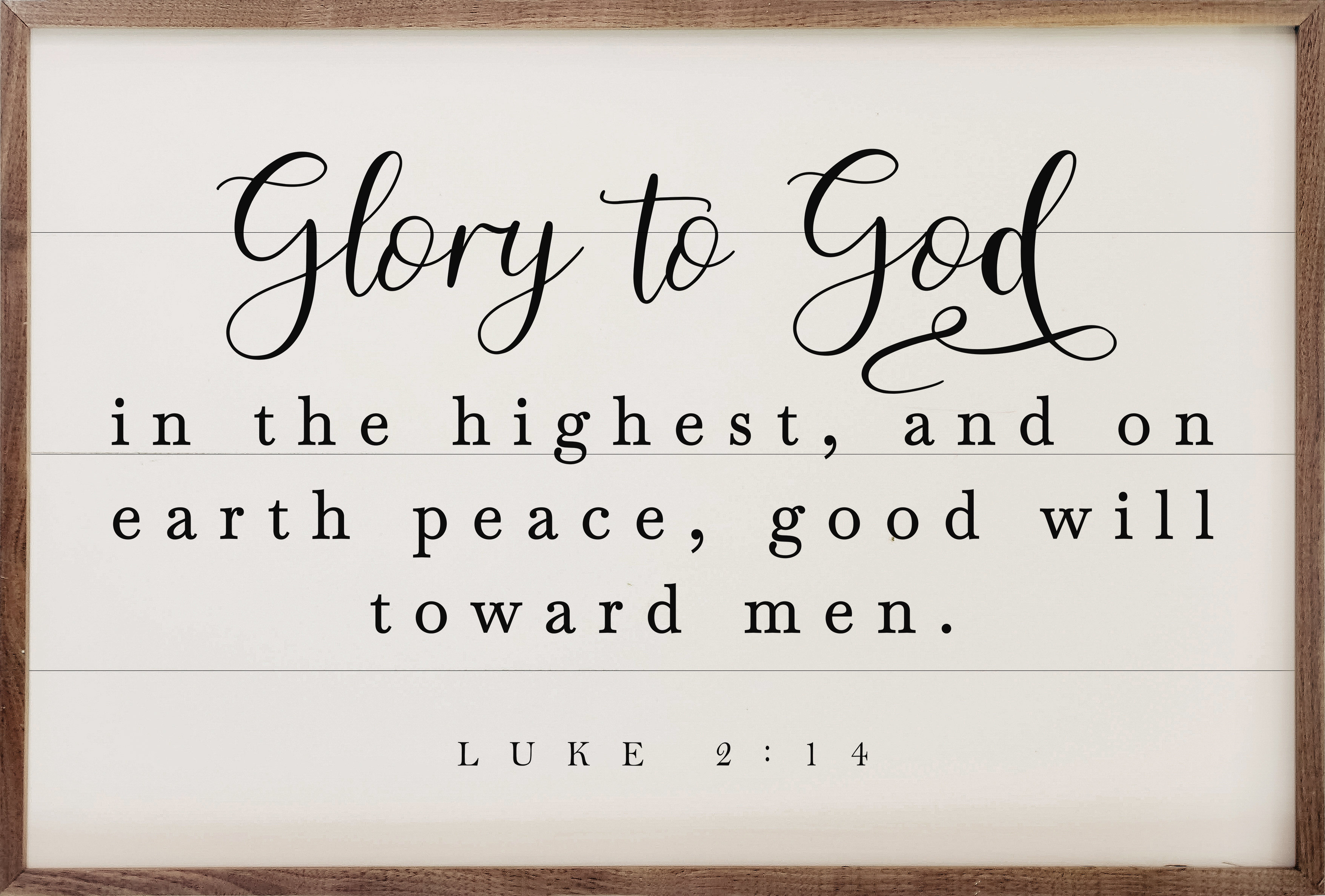 Gracie Oaks Glory To God Luke 2 14 White | Wayfair