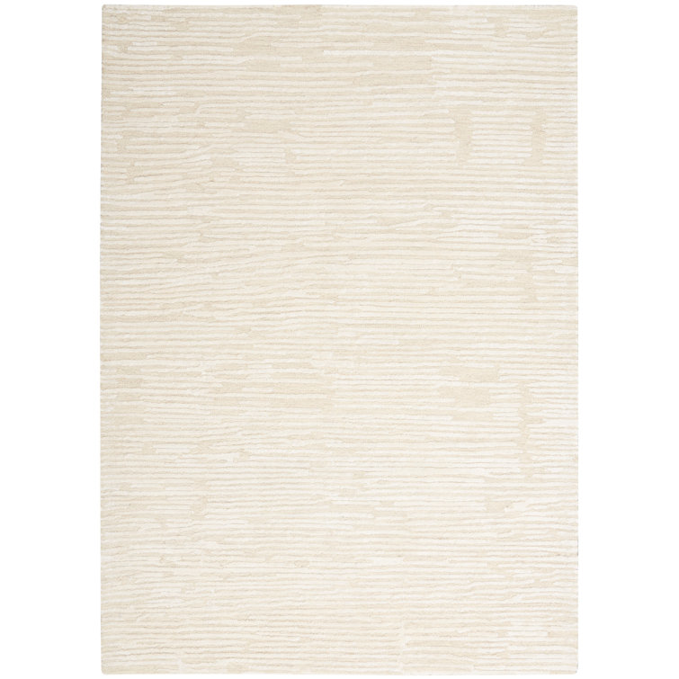 Calvin Klein Handmade Hooked Wool Ivory Area Rug & Reviews | Wayfair
