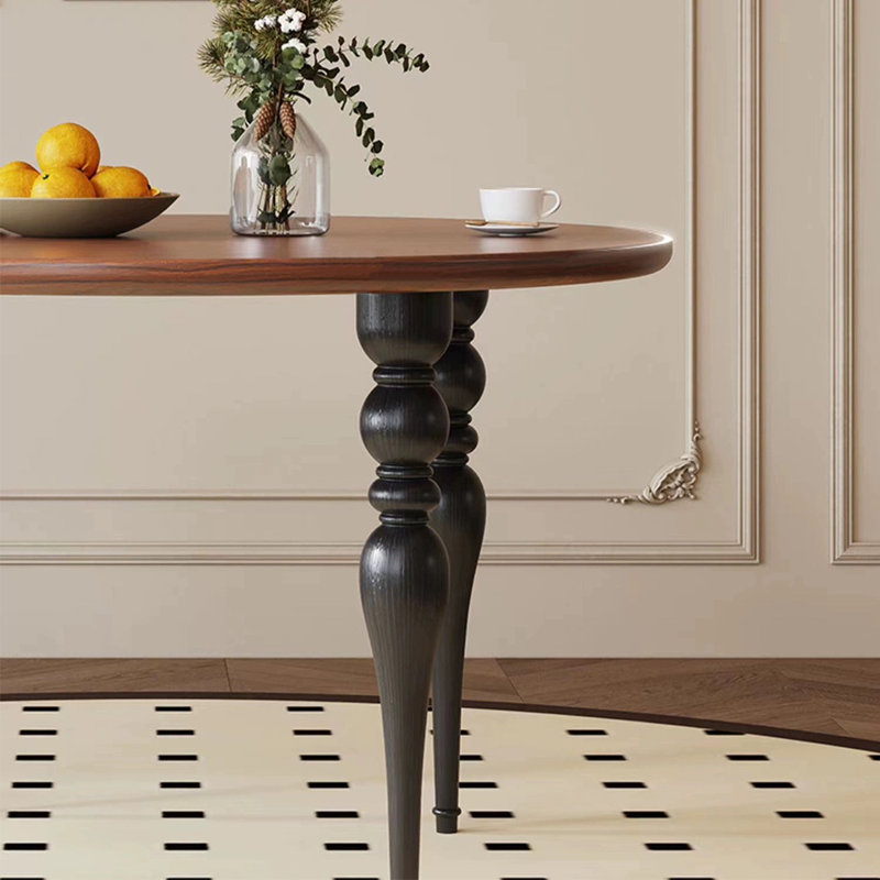 A Zoetic Home Exquisite vintage round dining table | Wayfair