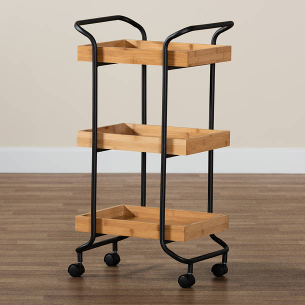 Millwood Pines Marthe Solid Wood Kitchen Cart | Wayfair