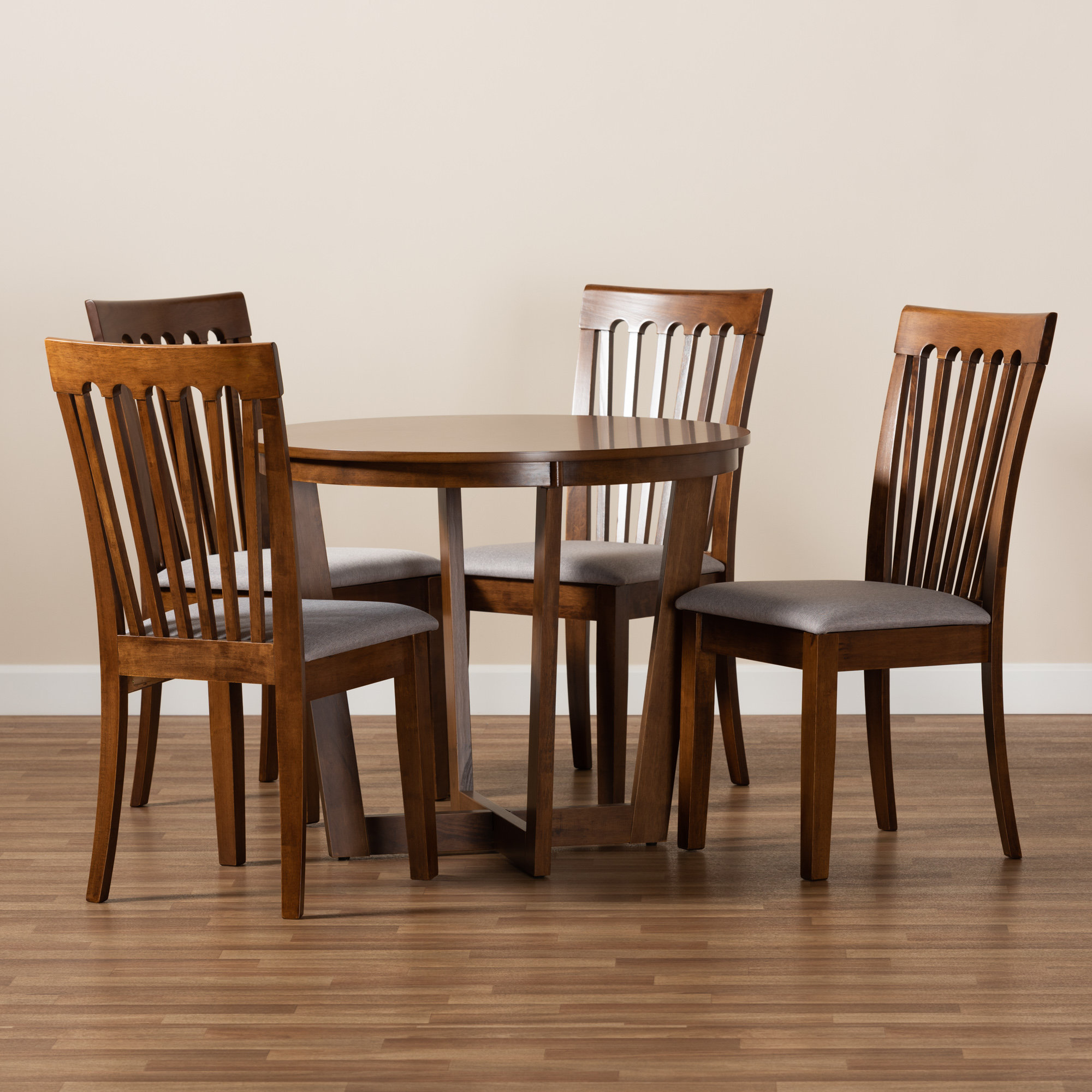 Red Barrel Studio Gretchen 5 - Piece Rubberwood Solid Wood Dining Set ...