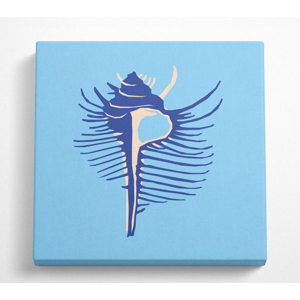 House of Hampton Big Blue Shell - Wrapped Canvas Art Prints | Wayfair.co.uk